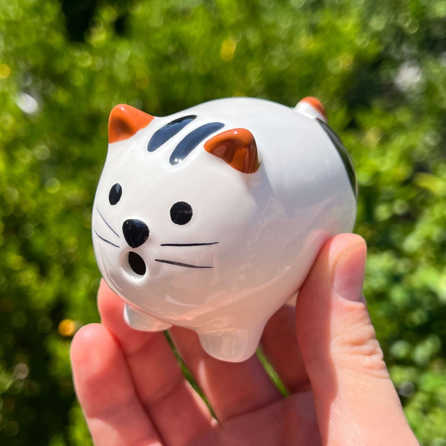 Fat Cat Pipe | Ceramic Unique Hand Pipe Beautiful Cat Lover Design ...