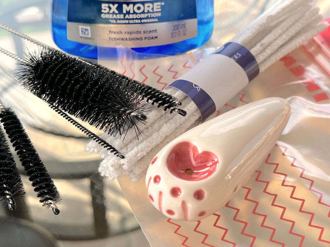 Carved Hand Pipe – Cosmos Art Ceramics